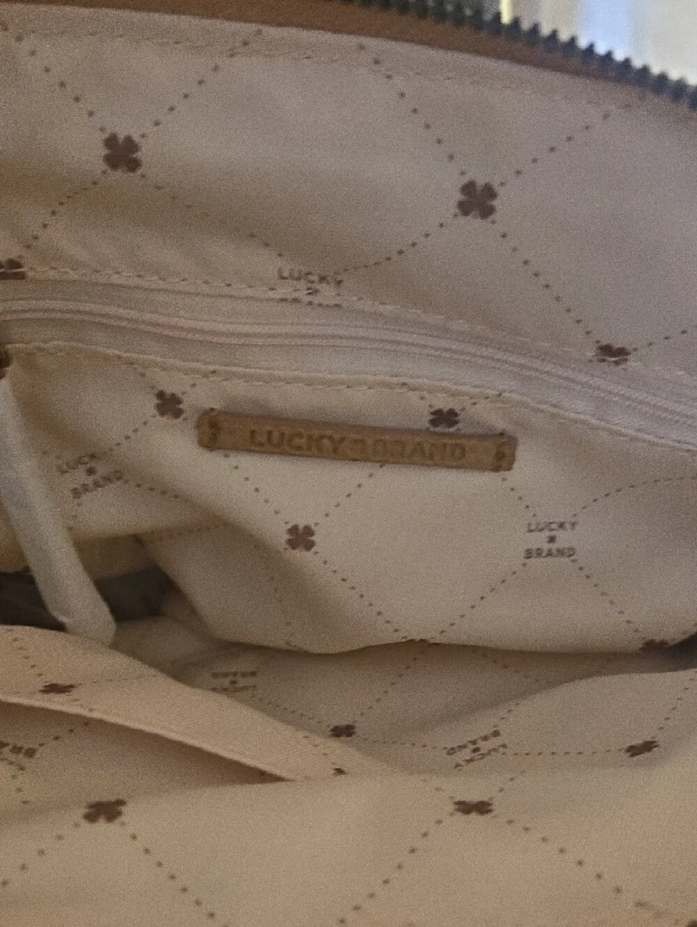 Lucky Brand | Bags | Lucky Brand Beigetan Pebbled Leather Crossbody Bag ...